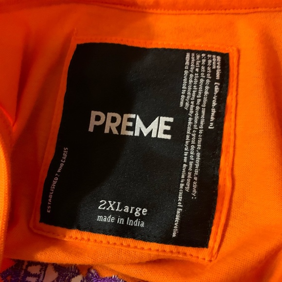 Preme | Shirts | Preme Mens Orange Shirt Lead The Way Us Size Xxl ...